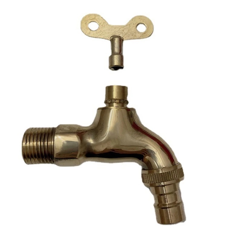 Anti-theft Faucet Water Tap with Lock Key Brass Body Single Hole Key ...