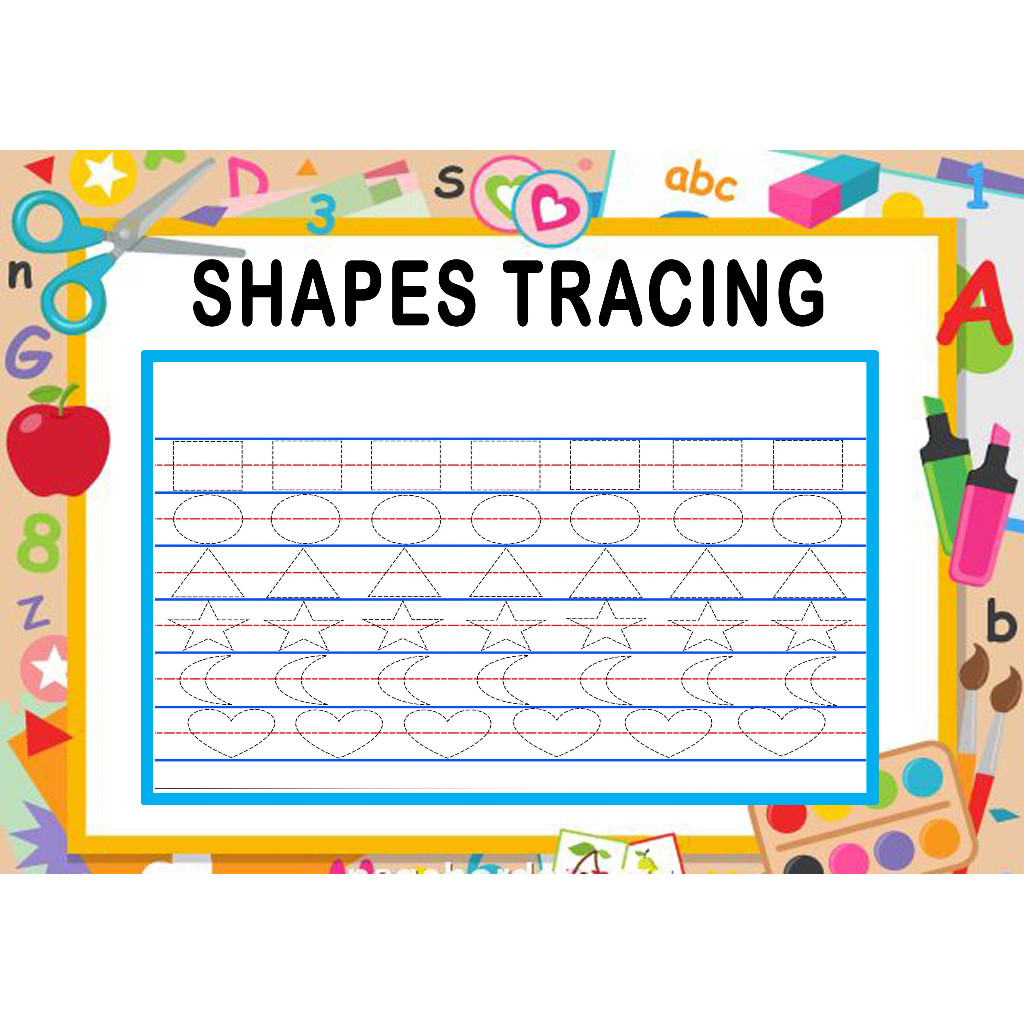 6 IN 1 TRACING PAD SET FOR KIDS 70 PAGES TRACING NAME SHAPES NUMBERS ...