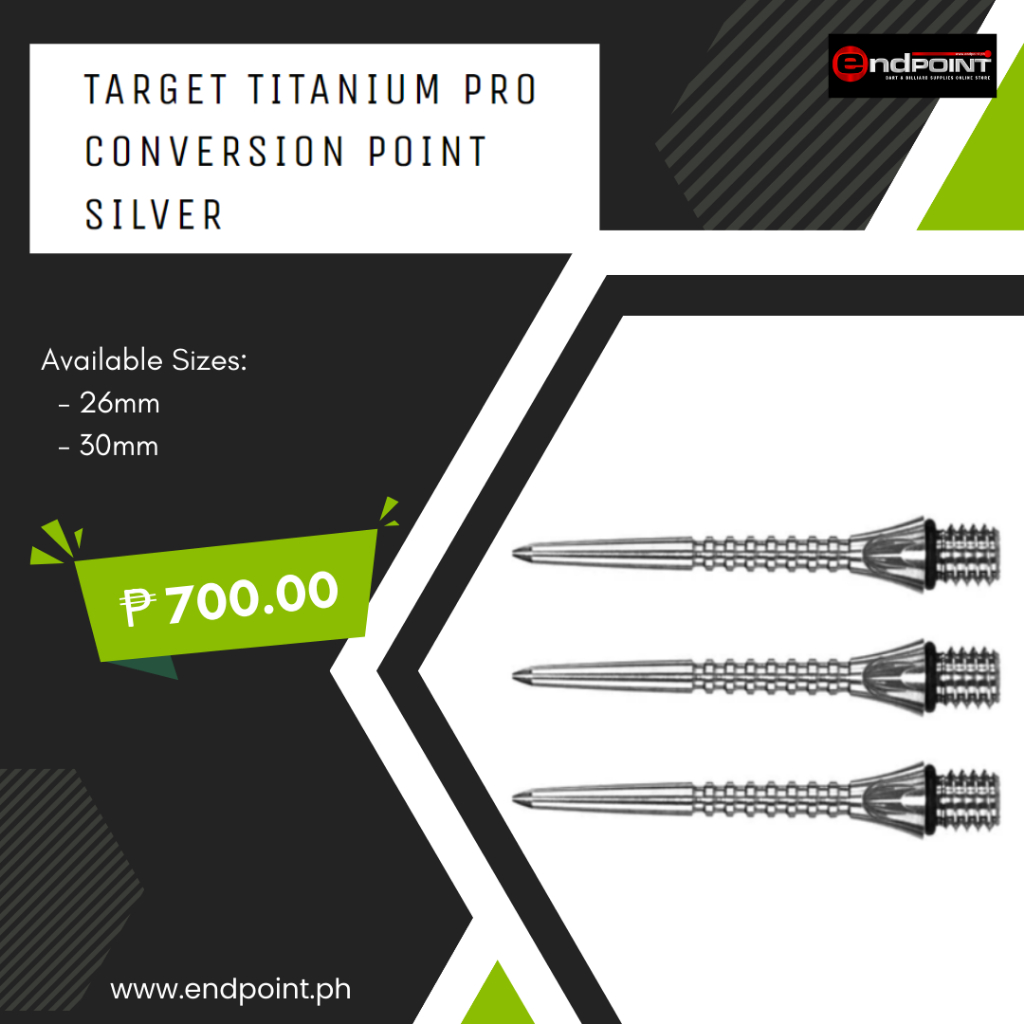 Dart TARGET TITANIUM PRO CONVERSION POINT SILVER 26mm | 30mm | Shopee Philippines