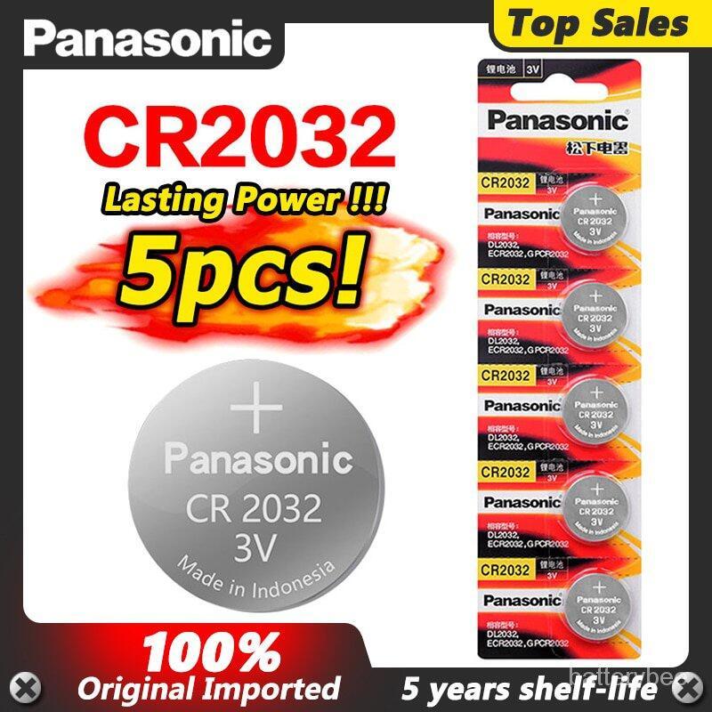 Panasonic CR2032 (5 pc) ECR2032 2Panasonic CR2032 (1 pc) ECR2032 2032 Lithium Coin Cell Button ...