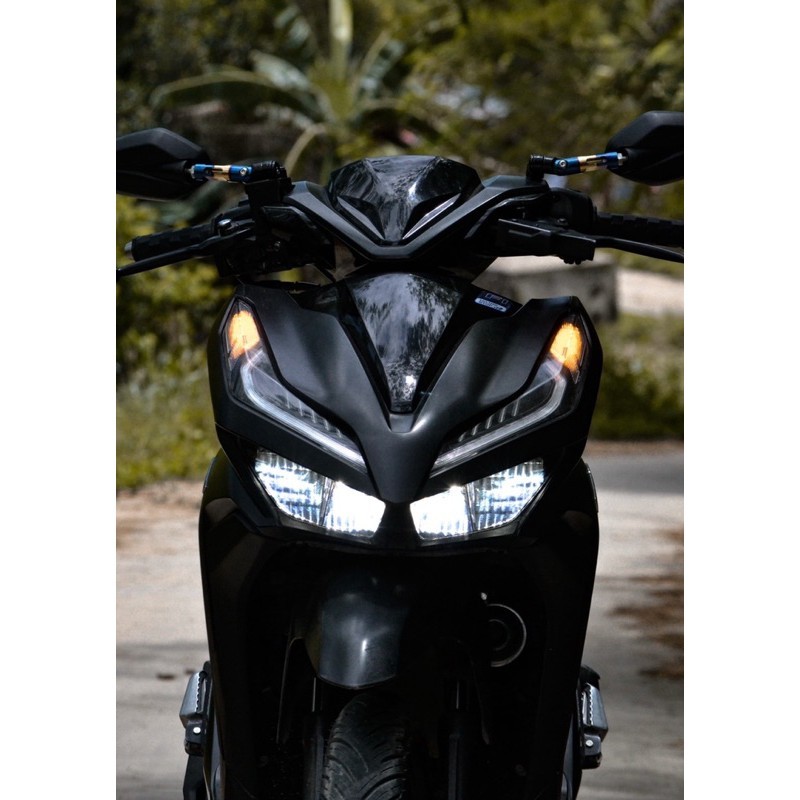 Titanium Side Mirror 2tone Short Stem Universal CNC black/carbon Made ... Titanium Side Mirror 2tone Short Stem Universal CNC black/carbon Made ...