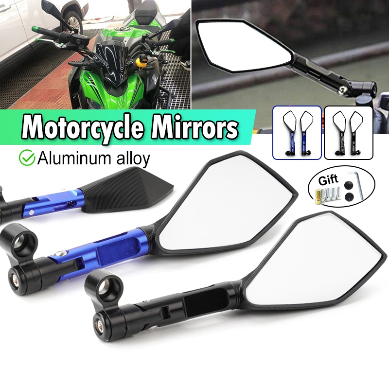 Motorcycle Side Mirror CNC Universal Full Color Rearview Mirror (1 Pair ... Motorcycle Side Mirror CNC Universal Full Color Rearview Mirror (1 Pair ...