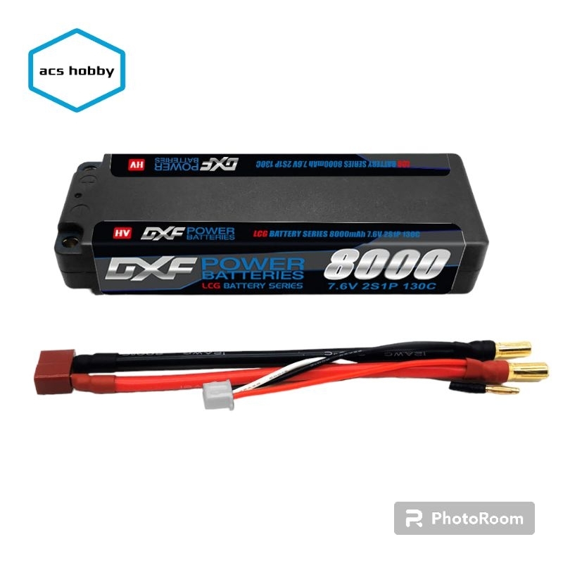 DXF Power 2S 8000mAh 130C LCG LiHV High Performance Lipo RC Battery ...