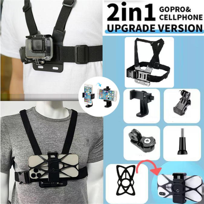 XY Universal Chest Mount Holder Body Strap Holder Gopro Action Camera ...