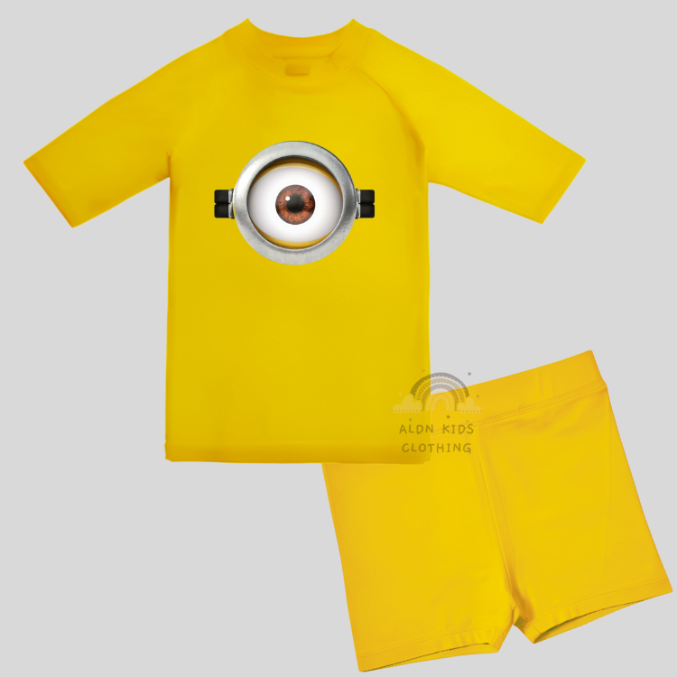 MINIONS STUART RASHGUARD SET FOR KIDS 1-12 YEARS OLD | Shopee Philippines