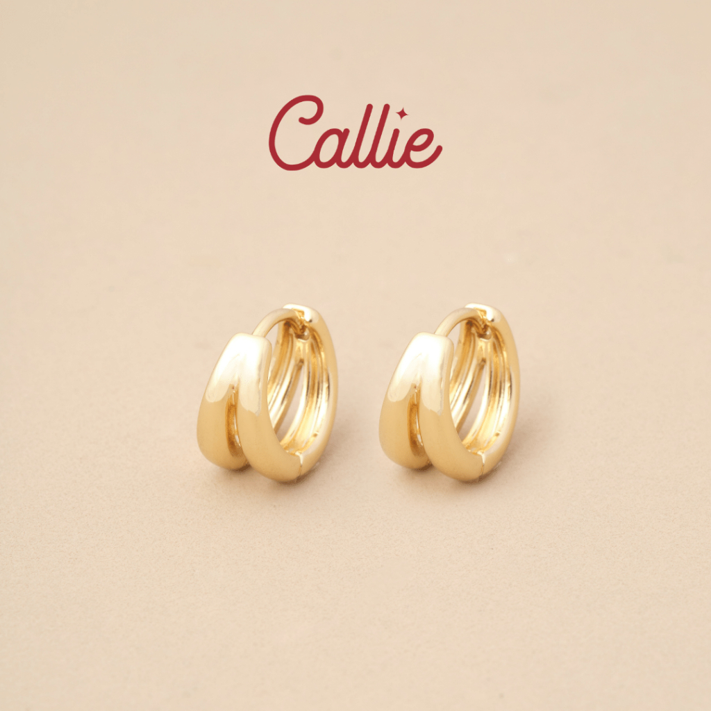 Callie 14k Gold Plated Lili Illusion Double Hoop Earring Shop Callie ...