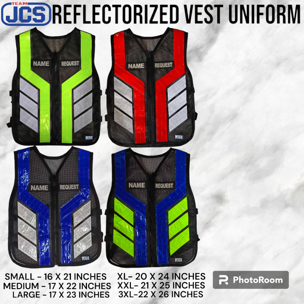 RIDERS VEST REFLECTORIZED WITH NAME TAG | Shopee Philippines