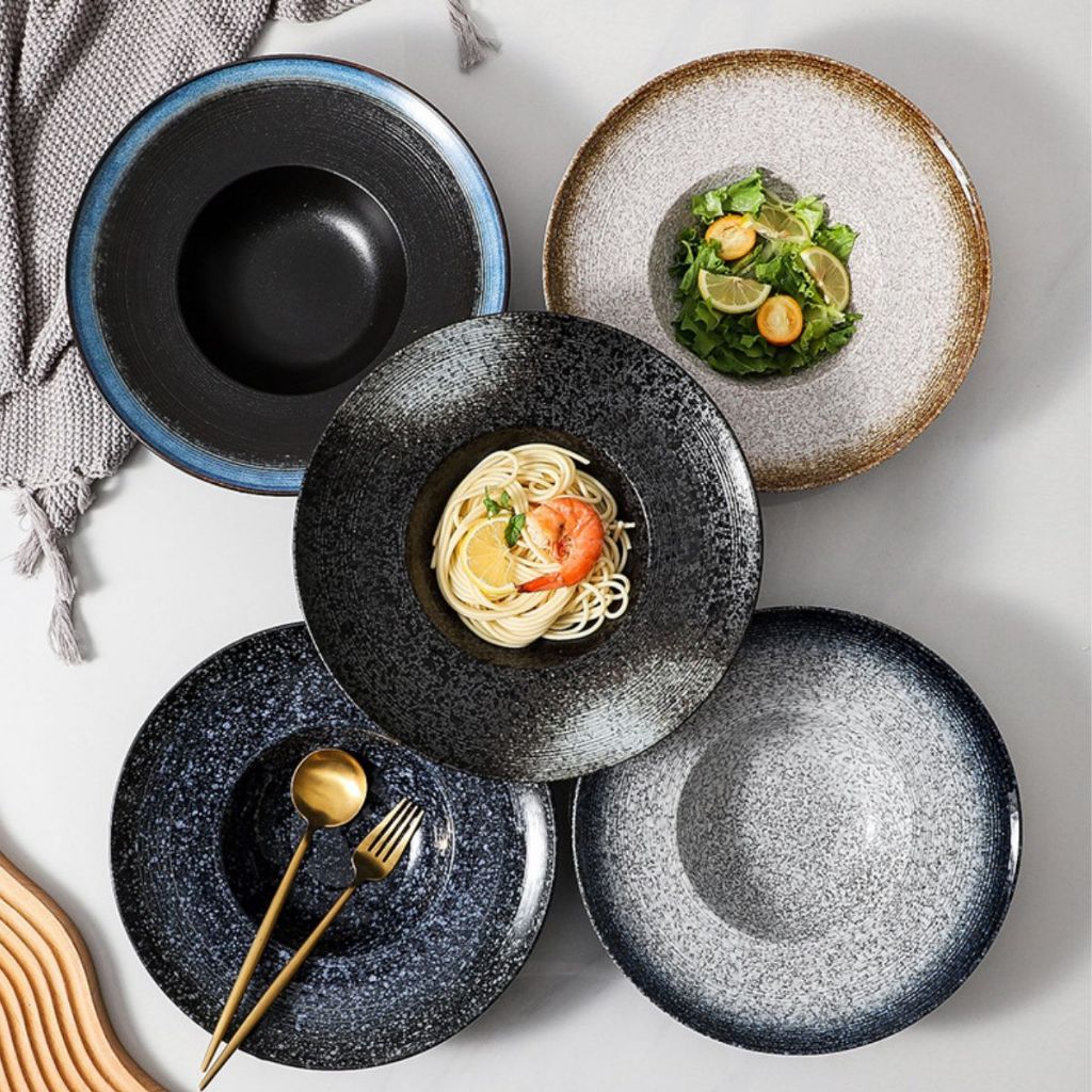 DAU Wide Rim Porcelain Deep Dish Plate Hotel Restaurant Dining Ideal ...