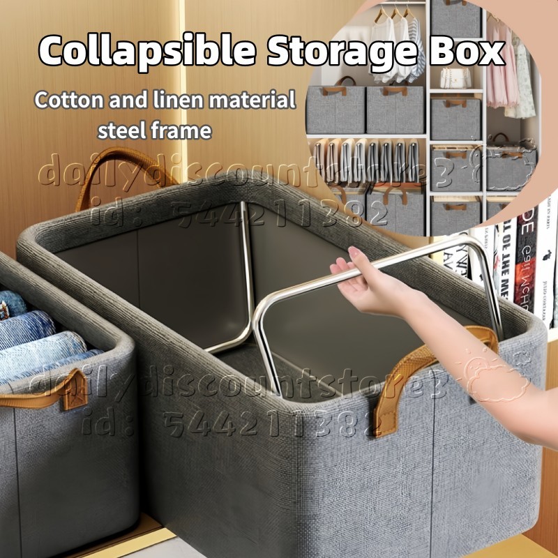 COD Steel Frame Large Clothes Storage Box Organizer Stackable Jeans ...