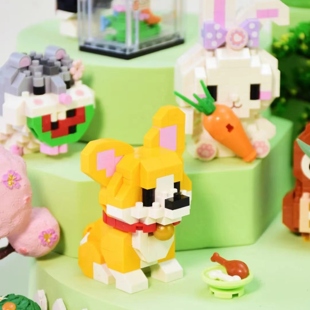 SamToys Toy car cake building blocks small animal particles assembled ...