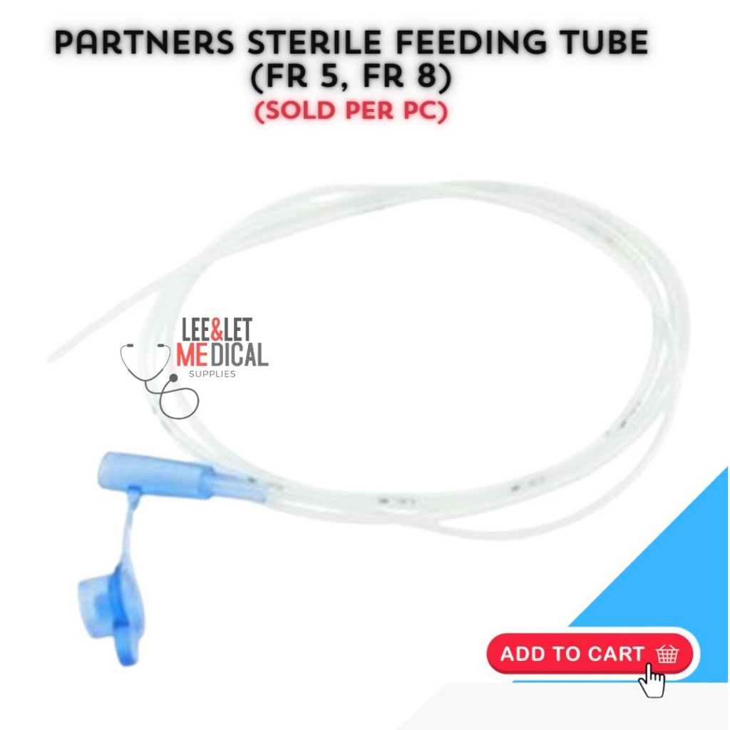 Partners Sterile Feeding Tube Fr 5 & Fr 8 | Disposable Non-Pyrogenic ...