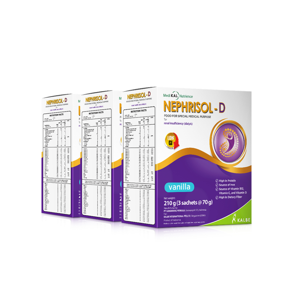 Nephrisol D Vanilla Low GI 210 grams High Protein Milk 3 x 210 grams ...