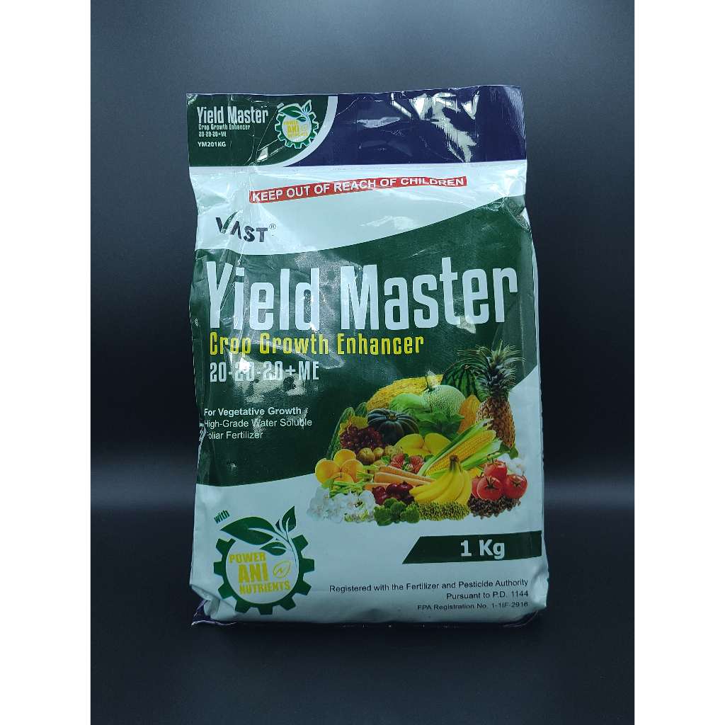 YIELD MASTER 20-20-20 FOLIAR FERTILIZER ORIGINAL PACKING (1 KILO ...