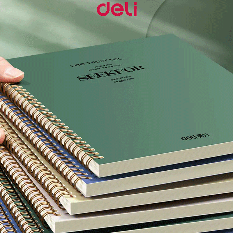 Deli ELA560 A5 Spiral Notebooks Student Aesthetic Writing Binder ...