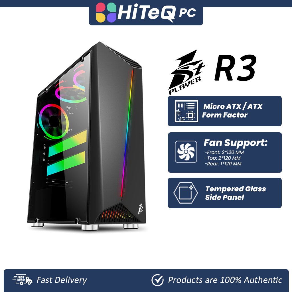 HiteqPC | 1STPLAYER RAINBOW R3 Mid-Tower Gaming Case with Tempered ...
