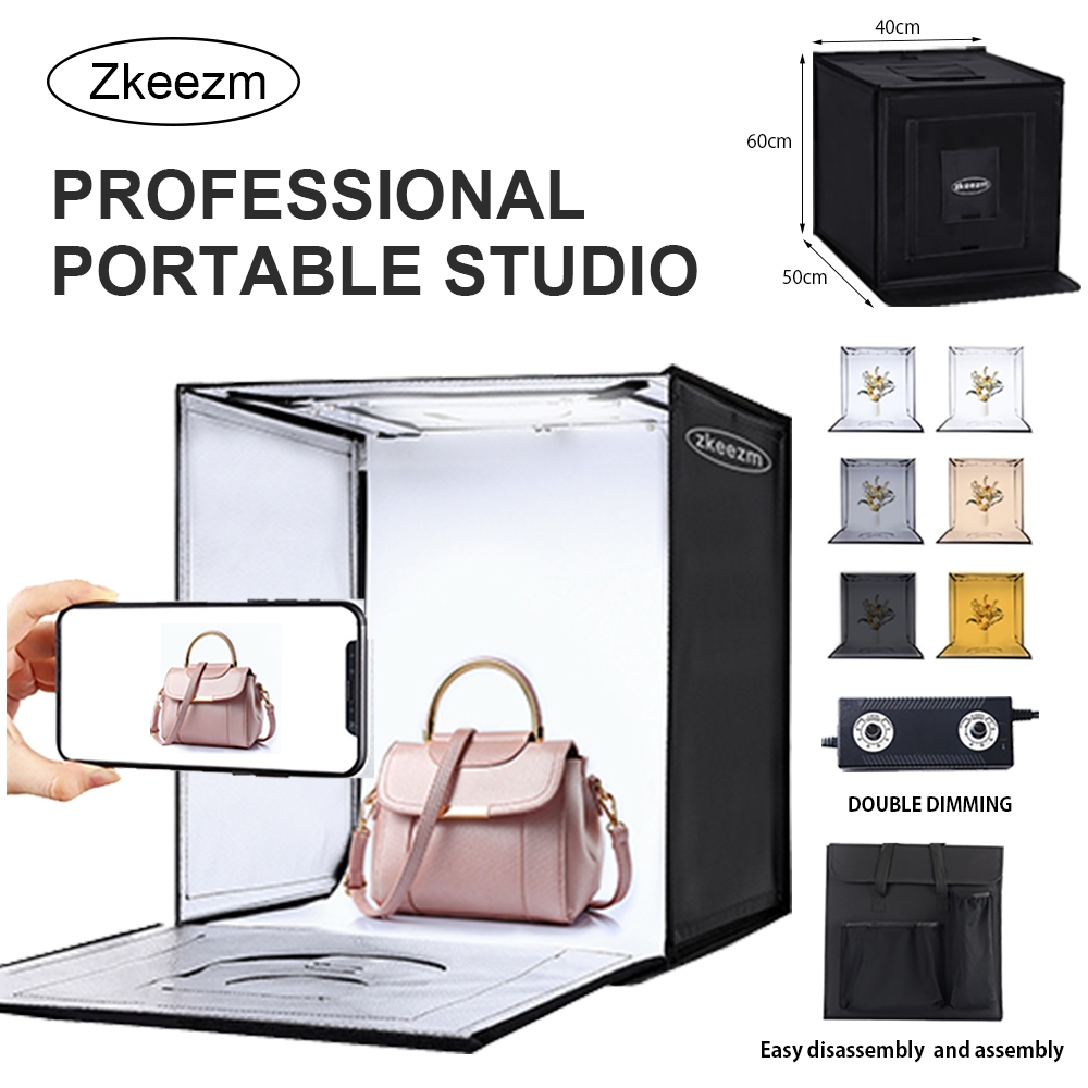 ZKeezm 40CM 120LED Light box Photography Box Portable Foldable Studio ...