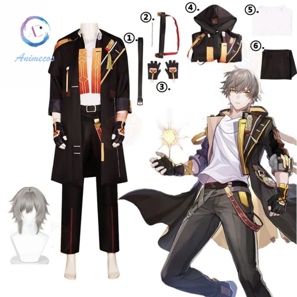 Game Honkai Star Rail Caelus Stelle Cosplay Costumes Men Halloween ...
