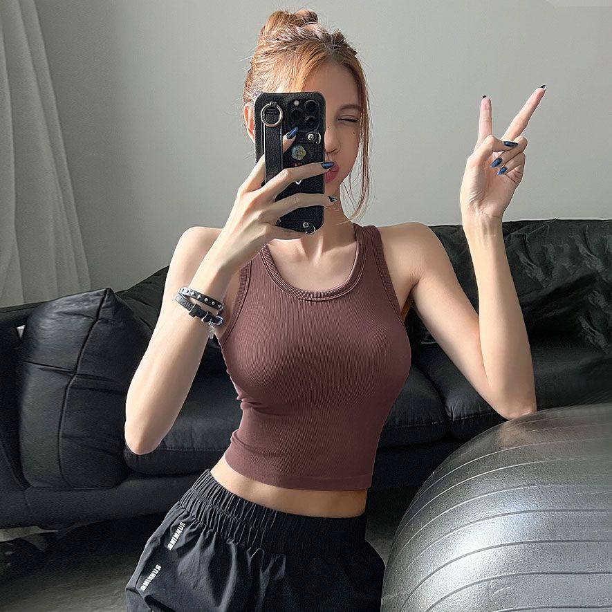Racer Back For Women Sando Croptop Trendy Rib Tank Top Shopee Philippines