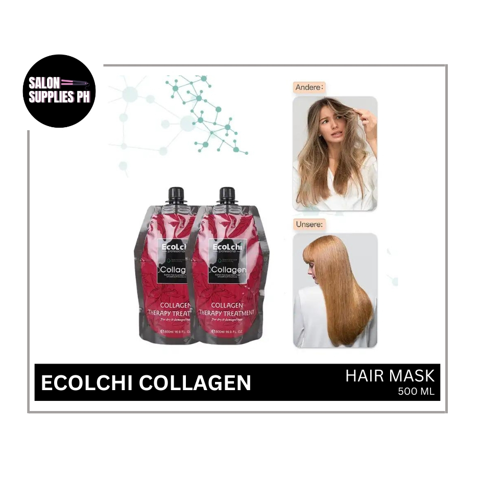 ECOLCHI COLLAGEN HAIR MASK (Sulfate free & paraben free) 500ml | Shopee ...