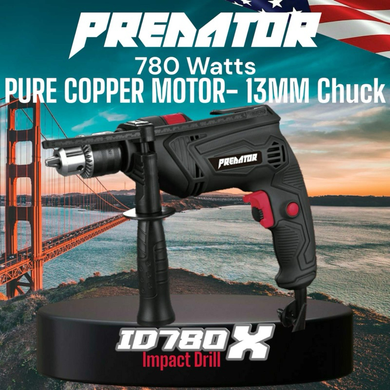 Predator Electric Hammer Drill Impact drill 780 watts 13mm | Shopee ...