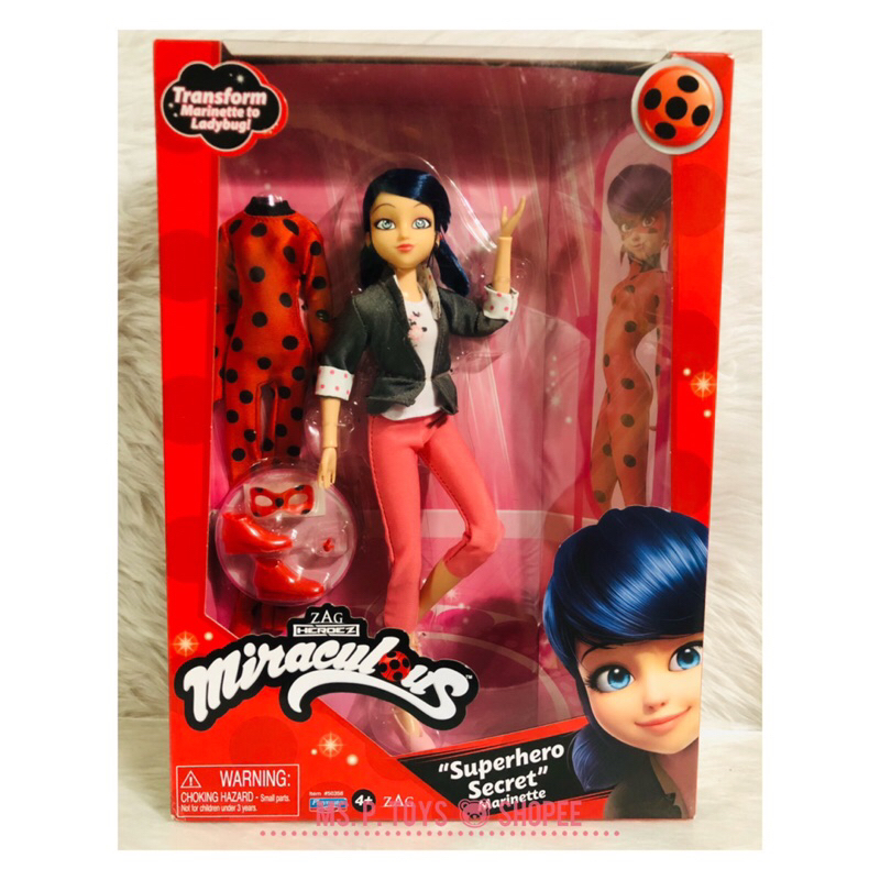 MIRACULOUS LADYBUG Superhero Secret Marinette Doll | Shopee Philippines