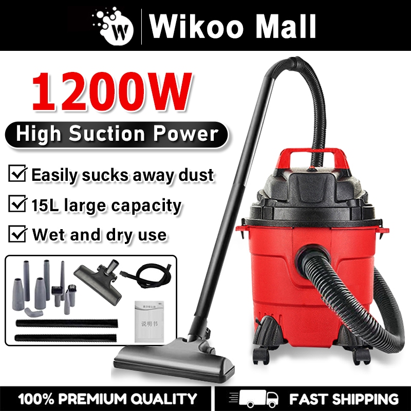 Vacuum Cleaner 15L 1200W Household Carpet Vacuum Cleaner 3 In 1 Wet ...