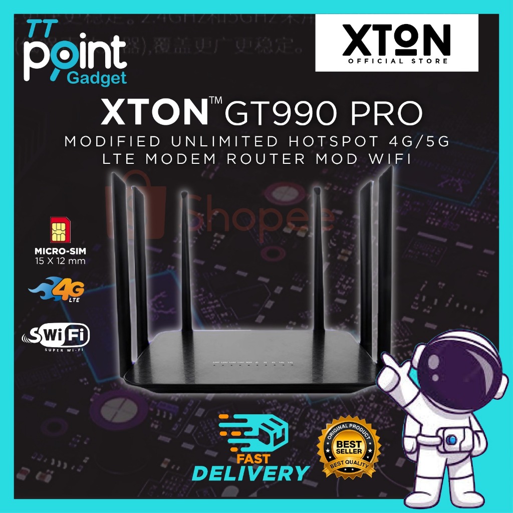 XT-TTpoint GT990 PRO Modified Unlimited Hotspot 4G LTE Modem Router MOD ...