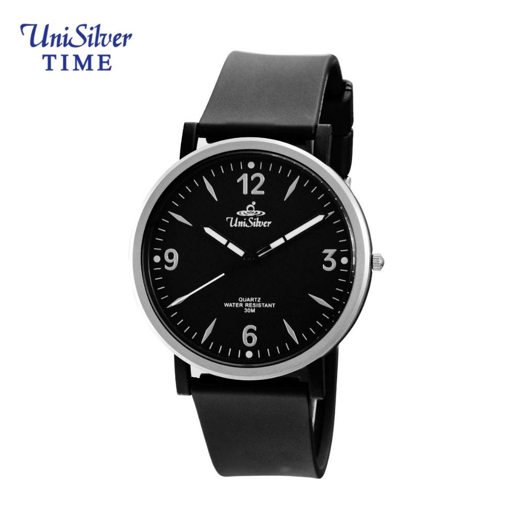 UniSilver TIME Men's Coinage-Normic Analog Rubber Black/Silver/White ...