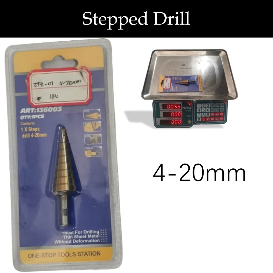 RTK Stepped Drill Wood metal hole cutter, conical step drill bit ...