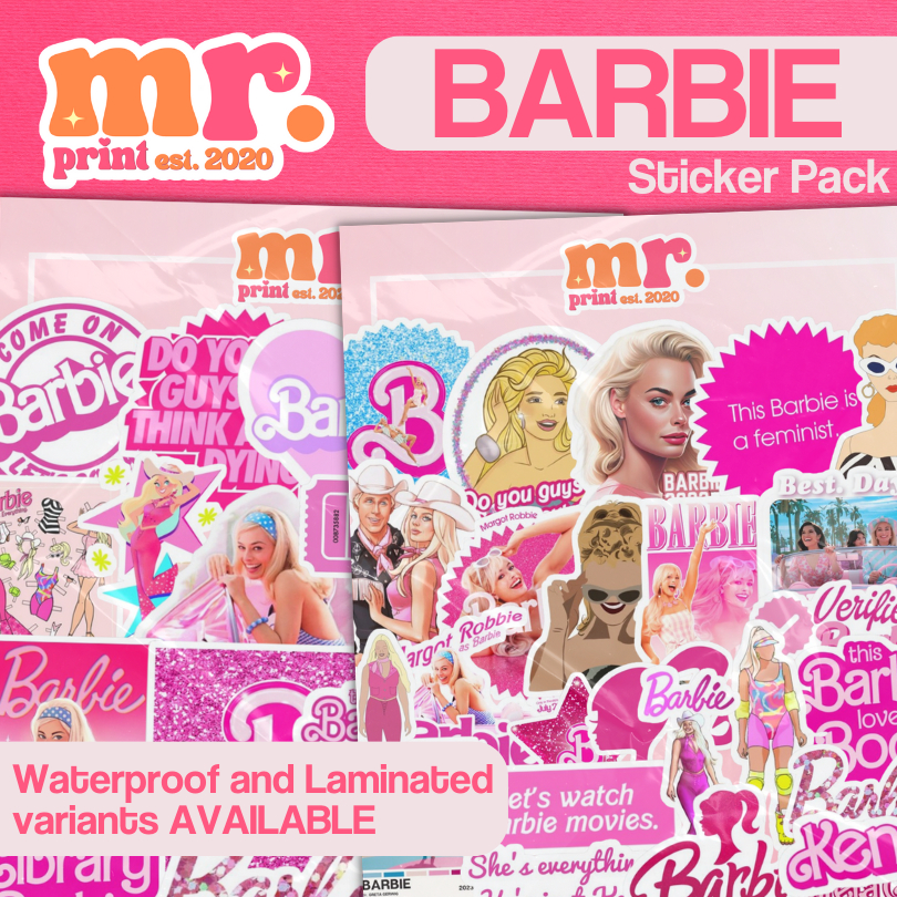 BARBIE MOVIE STICKERS | MARGOT AND RYAN | WATERPROOF STICKERS | Shopee ...