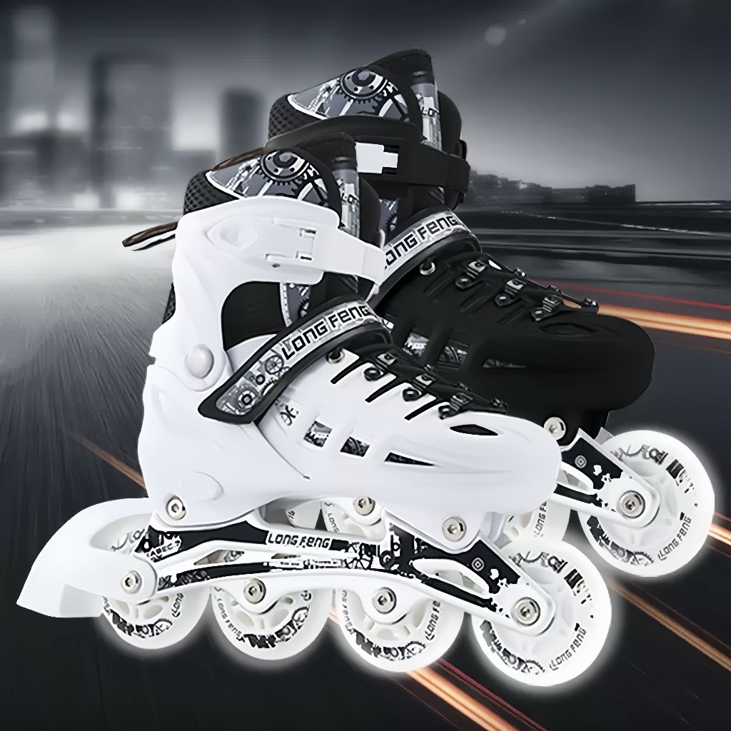 【Hot Sale】 Inline Roller Skates Sliding Inline Sneakers 4 wheels 1 Row ...