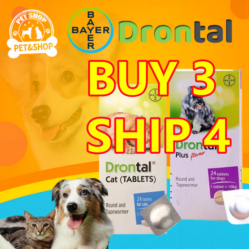 Drontal Plus 1 Tablet Tasty Dewormer Tablets for Dogs and Cats | Shopee ...