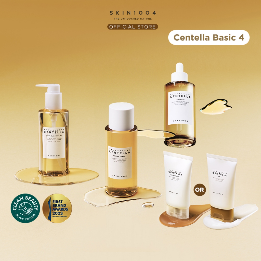 SKIN1004 [Centella Basic 4] Cleansing Oil + Toner + Ampoule +Soothing ...
