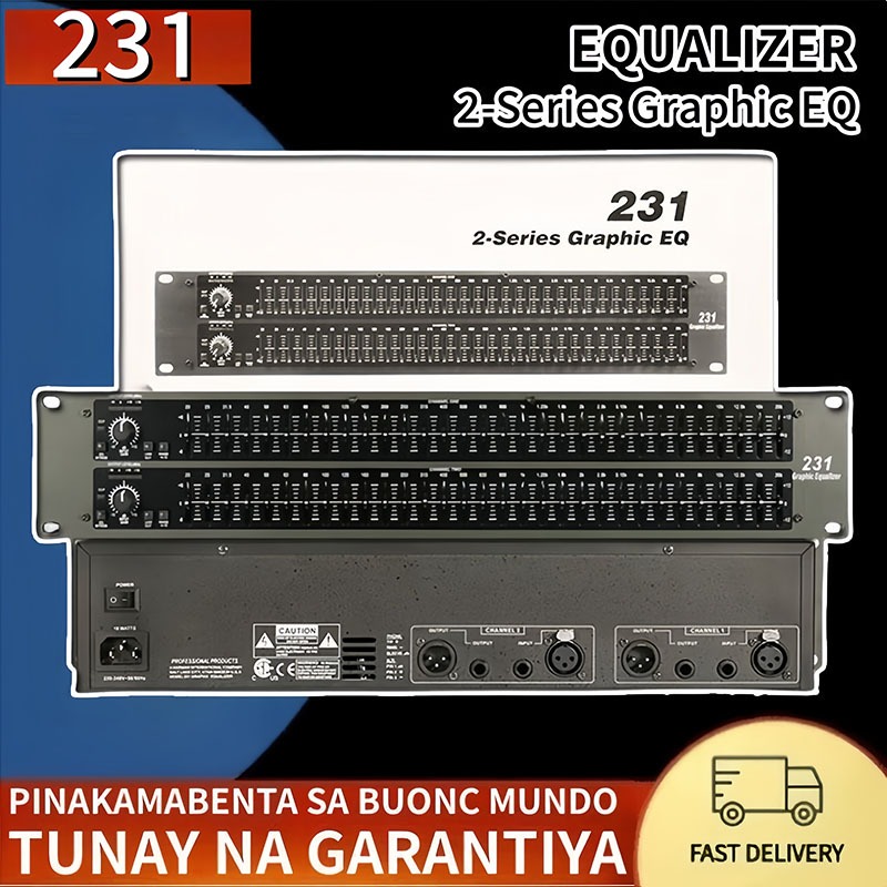 231 Dual Channel 31 Band Stereo Equalizer Effect Processor Audio Signal ...