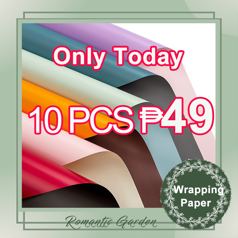 High Quality 10pcs Two-Sided Colored Flower Wrappers 58*58cm Gift ...