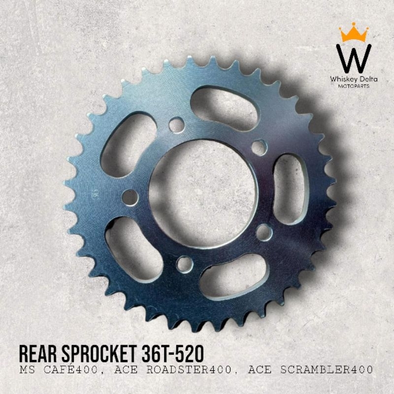 REAR SPROCKET 36T (MOTORSTAR CAFE400, ACE ROADSTER400, ACE SCRAMBLER400 ...