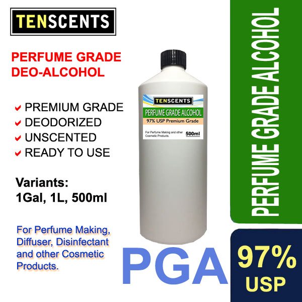 TENSCENTS 500ML DEODORIZED PGA 97% USP Perfume Grade Ethyl Alcohol ...