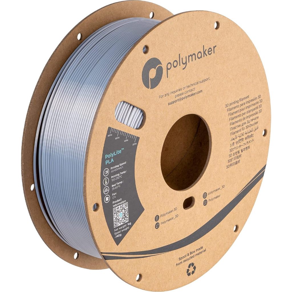 Polymaker Silk PLA Filament 1.75mm, Smooth surface finish help hide the ...