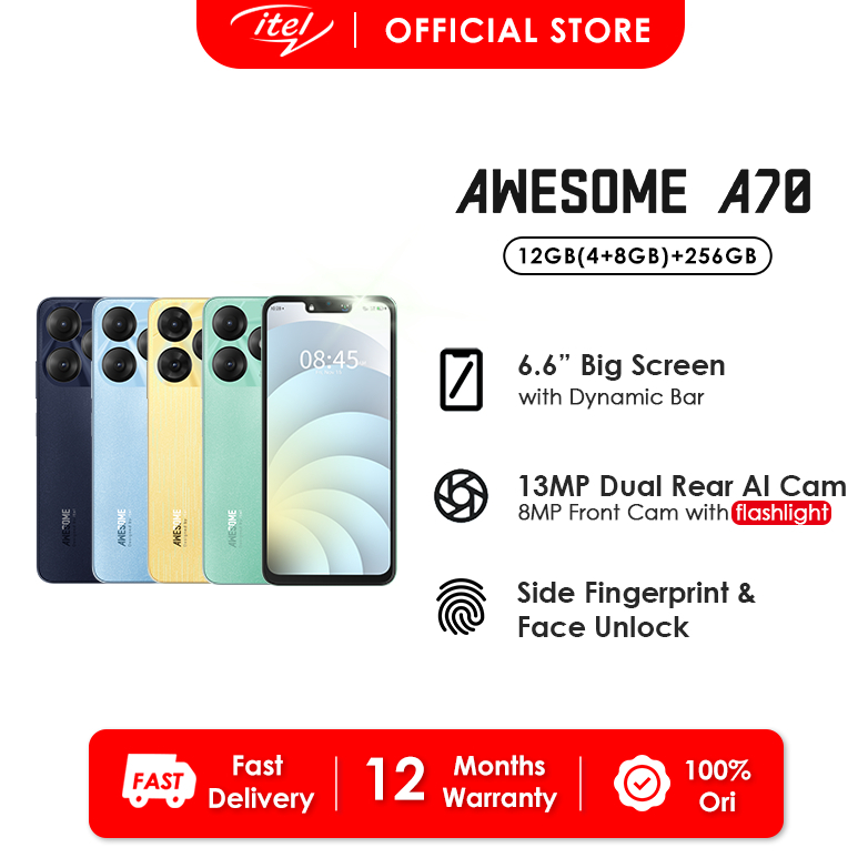 itel A70 RAM 12GB (4GB+8GB)+ROM 256GB 5000mAh Type-C | Shopee Philippines