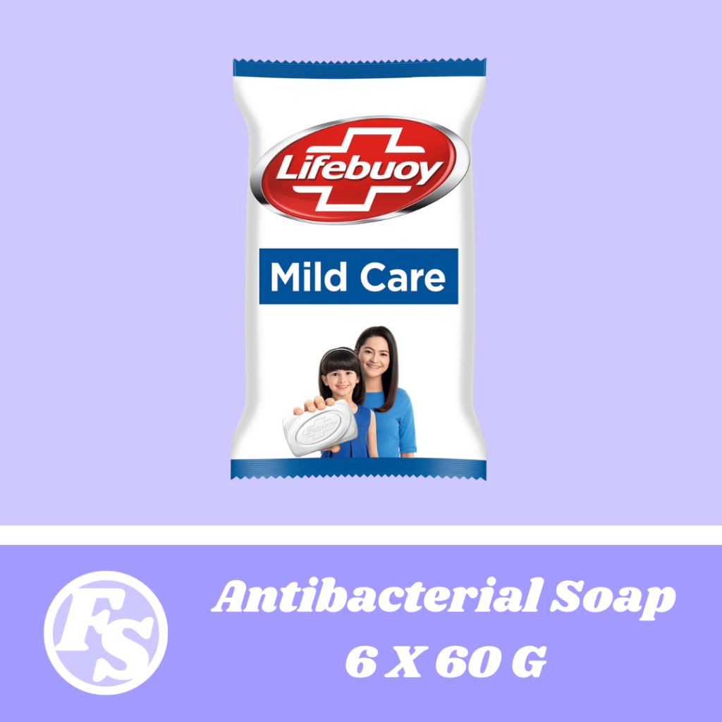Lifebuoy Mild Care Anti-Bacterial Soap 60g (Set of 6) | Shopee Philippines