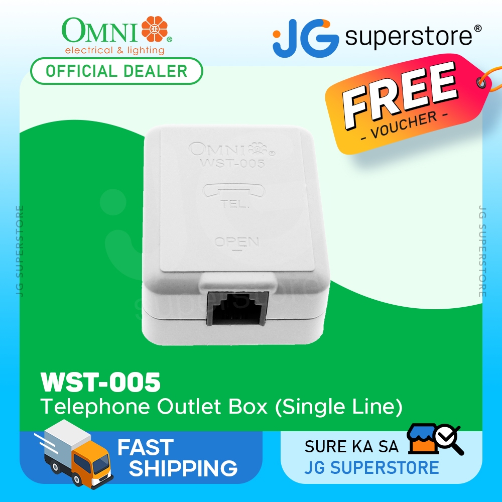 OMNI Telephone Outlet Box - Single Line | WST-005 | JG Superstore ...