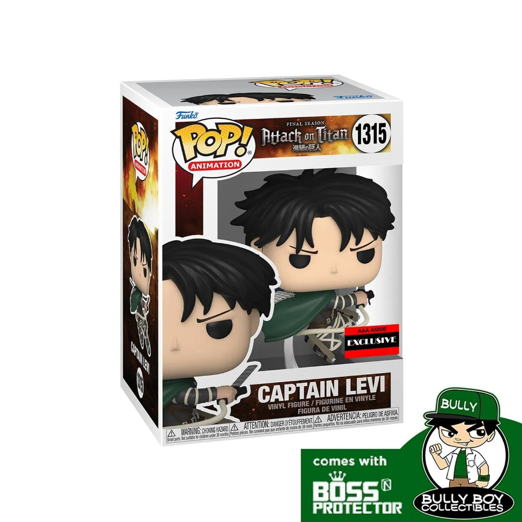 Funko POP! Animation: Attack on Titan - Captain Levi (AAA) 1315 With ...