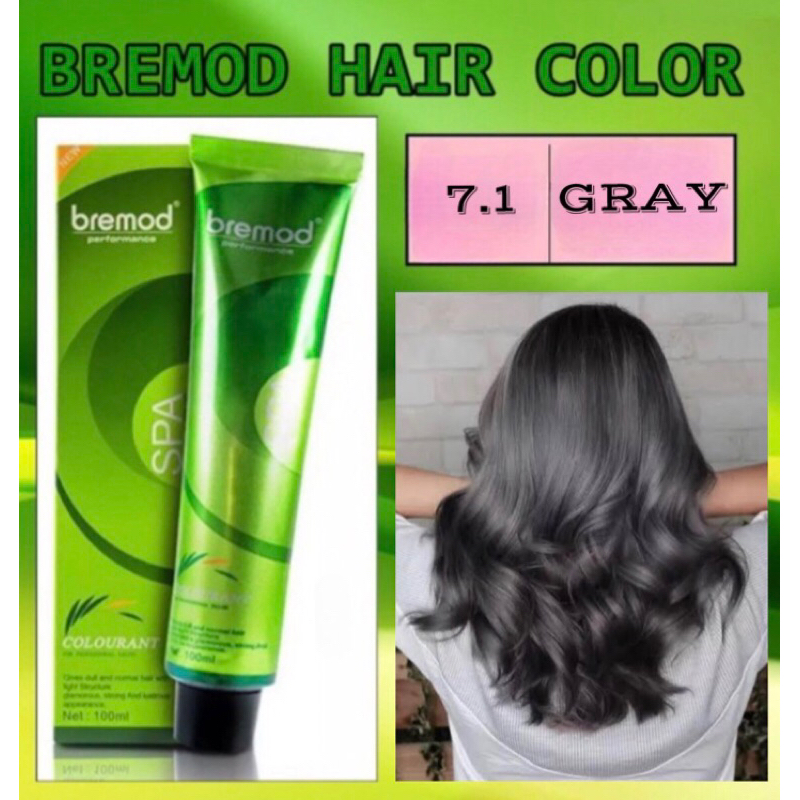 7.1 Gray Hair Color Bremod Spa Hair Color 100ml | Shopee Philippines