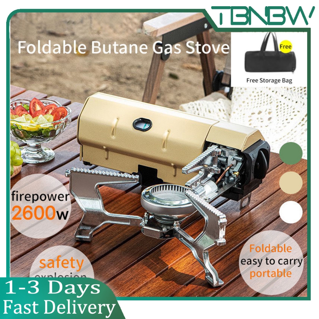 2600W Portable Folding Butane Gas Stove with Storage Pouch CampingStove ...