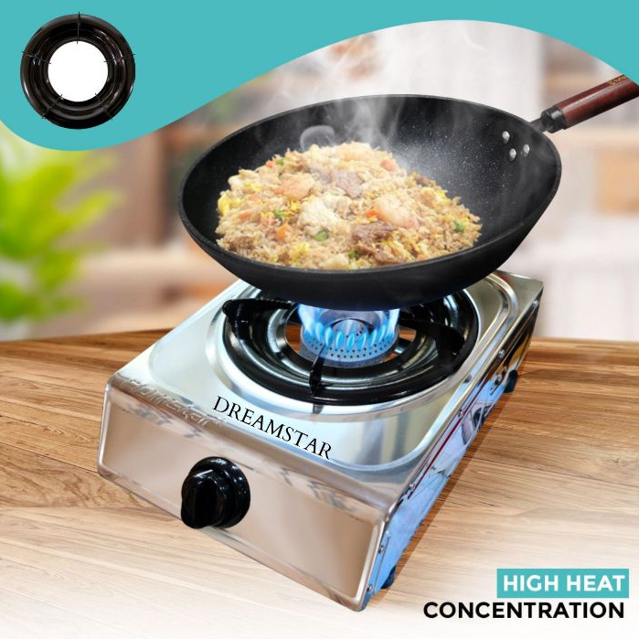 Single Burner Gas Stove Stainless Single Kitchen Burner Gas Stove HGS ...