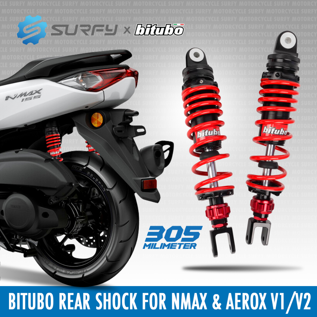 Bitubo Rear Shock Absorber 305mm Set For Nmax Aerox v1&v2 Progressive ...