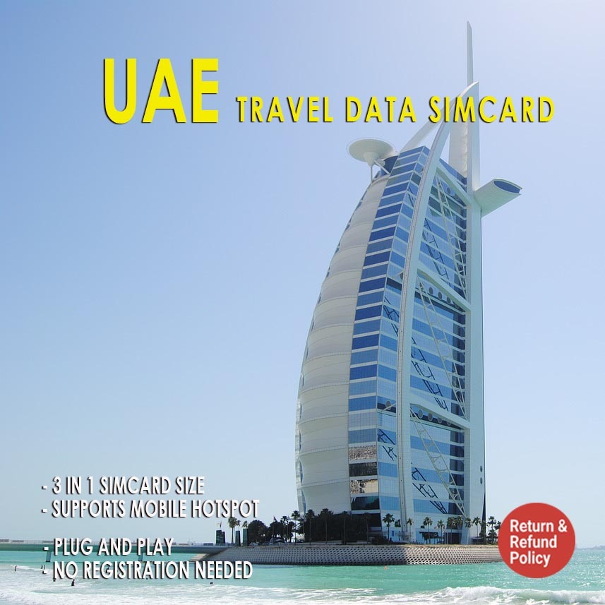 UAE - UNITED ARAB EMIRATES TRAVEL DATA SIM CARD | Shopee Philippines