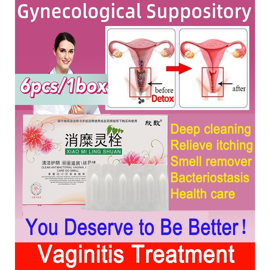 6PCS Vaginal Suppository for Yeast Infection Gynecological Antibacteria ...