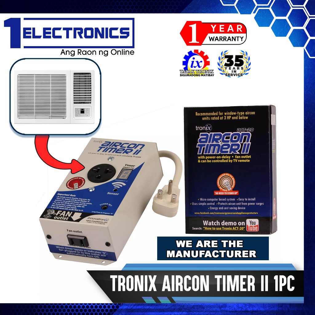1Electronics 1pc Tronix AirCon Timer (ACT20 II) / AirPod Energy Saver ...