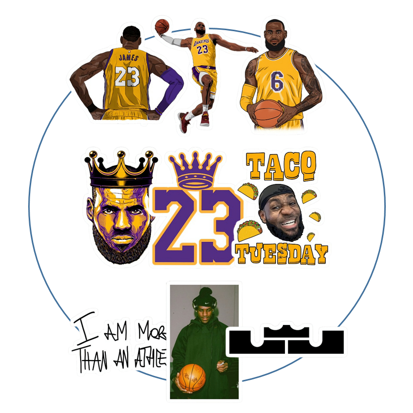 Lebron James Vinyl Waterproof Stickers | Laminated Laptop Phone Bag ...